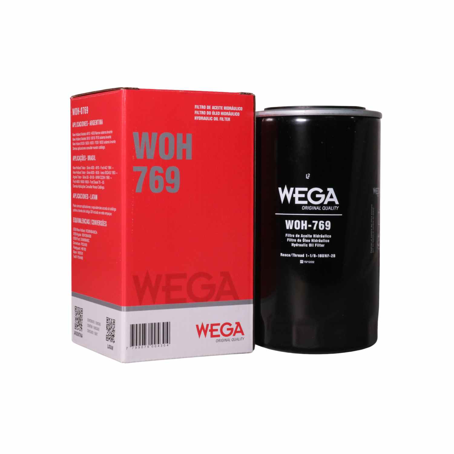 Filtro Óleo Hidraulico Blindado Trator NH 84465082 Wega - Agrotrator